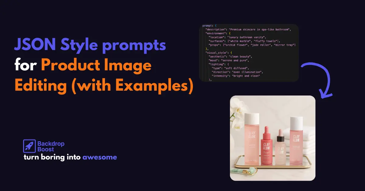 JSON Style Prompts for Product Photos: The Complete Guide with Examples - BackdropBoost Blog